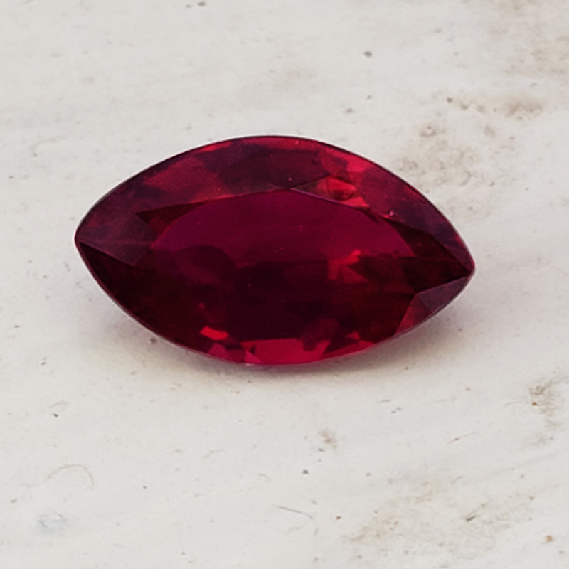Loose Marquise Ruby - Rich blood Red Ruby Marquis Shape